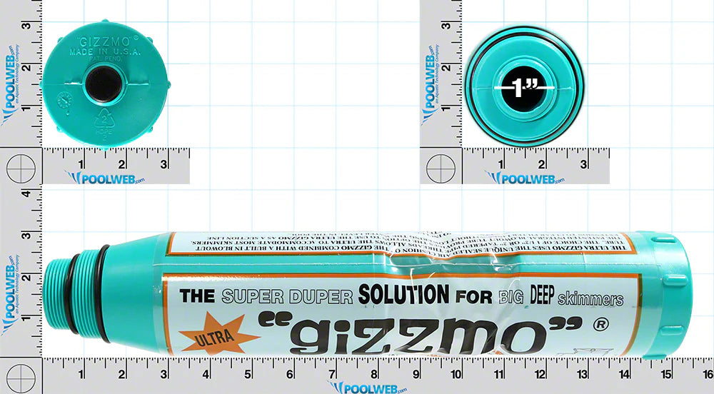 Gizzmo Ultra Blowout Skimmer Plus, 16"L w/1.5" & 2" Threads, Green MKW ...